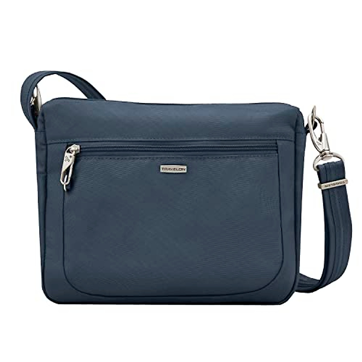Travelon Women's Classic Anti-Theft Small East/West Crossbody Bag, Midnight, 10.5 x 8 x 2.5