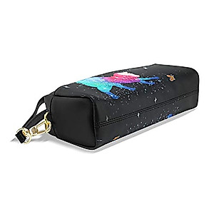 ALAZA Cute Pencil Case Watercolor Cat Butterfly Galaxy Pen Cases Organizer PU Leather Comestic Makeup Bag Make up Pouch, Back to School Gifts