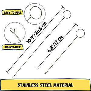 Mr. Pen- Loop Turner Hook with Latch, 2 Sizes (Long & Short), Stainless Steel Loop Turner for Fabric Tube Straps Belts Strips, DIY Knitting Accessories, Sewing Tools, Sewing Accessories and Tools.