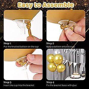 JOYYPOP 2 Sets Balloon Stand Kit, Balloon Sticks with Base Party Supplies Birthday Graduation Party Decorations Wedding