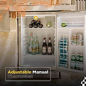 COYOTE OUTDOOR LIVING 21-Inch Outdoor Rated Compact Refrigerator, Right Hinge, 4.1 Cu. Ft, CBIR-R