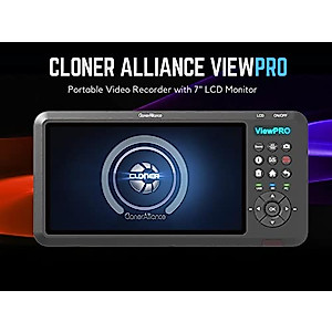 ClonerAlliance ViewPro, Portable 1080p@60fps HDMI Video Recorder and Playback with 7" LCD, AV/VGA/YPbPr Inputs. Schedule Recording. No TV is Required.