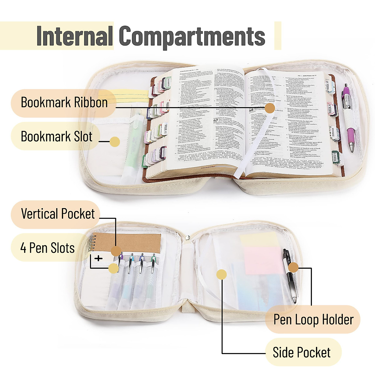 Mr. Pen- Bible Case and Aesthetic Highlighters and Pens No Bleed