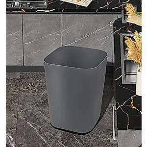 Bathroom Trash Can,Gereen 2 Gallon Small Trash Can,Square Trash Bin Wastebasket for Bathroom Bedroom Kitchen Countertop Under Sink (Pack of 2, White+Gray)