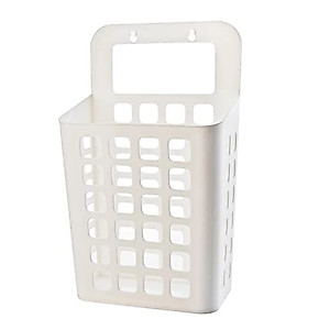 Zerodeko Plastic Hanging Shower Caddy Kitchen Bathroom Storage Basket Laundry Basket Clothes Hanging Organizer Hanging Cups Holder for Kitchen Bathroom Cabinet Toilet White