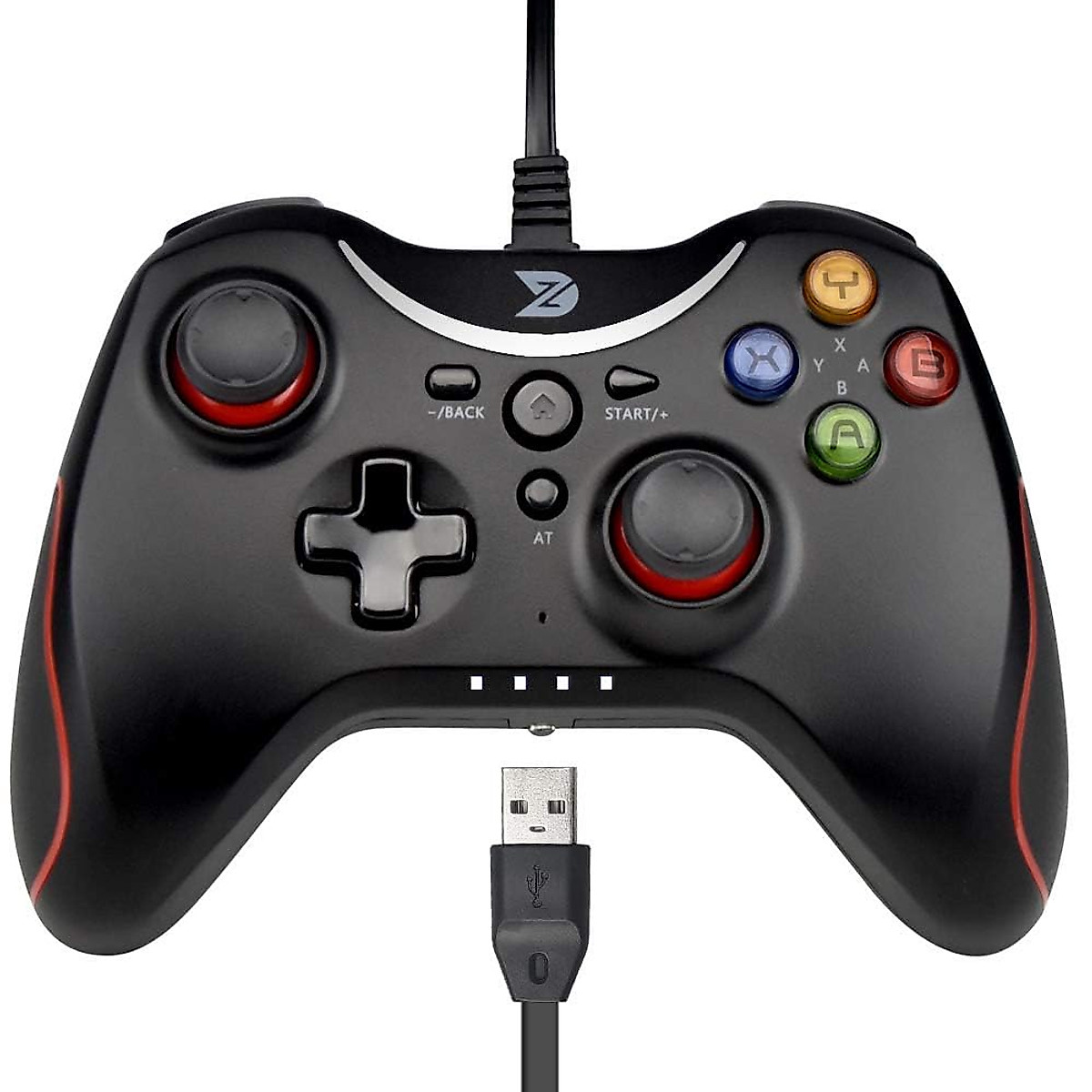ZD T Gaming Wired Gamepad Controller Joystick for PC(Windows XP/7/8/8.1/10) / Playstation 3 / Android/Steam - Not Support The Xbox 360/One (T-wired)