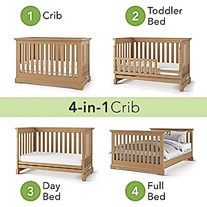 Child Craft Jordyn Euro 4-in-1 Convertible Crib, Biscotti