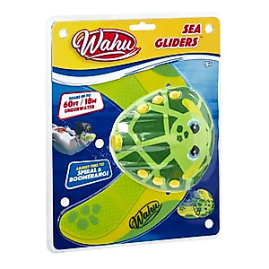 WAHU Sea Gliders Turtle - Underwater Pool Toy Glides Up to 60 Feet - Self-Propelled Jet with Adjustable Fins to Spiral and Boomerang