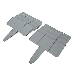 Yaegoo Garden Border Edging, 20 Pcs Stones Effect Fence Decorative Flower Bed Edging for Garden, Lawn and Landscape Edging, Interlocking Outdoor Lawn Stakes (Gray)