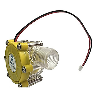SAVEMORE4U18 10W Water Turbine Generator Micro Hydroelectric DIY LED Power DC 12V Water Flow Generator (Yellow)