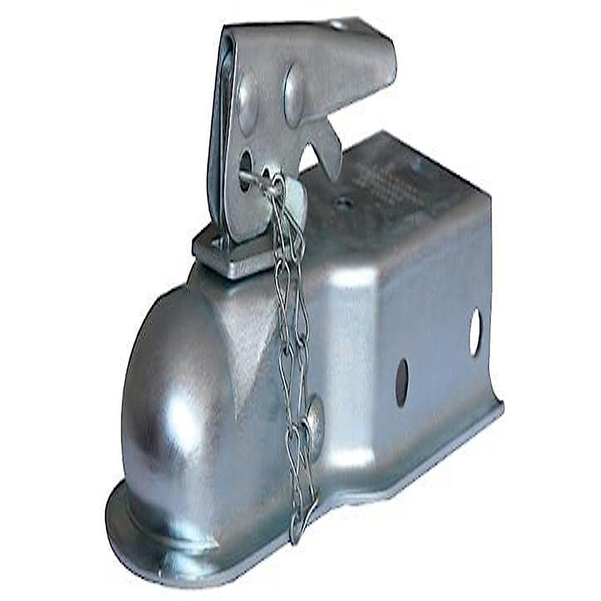 Husky 87072 1-7/8" Ball 3" Width Straight Coupler with Chain,Grey