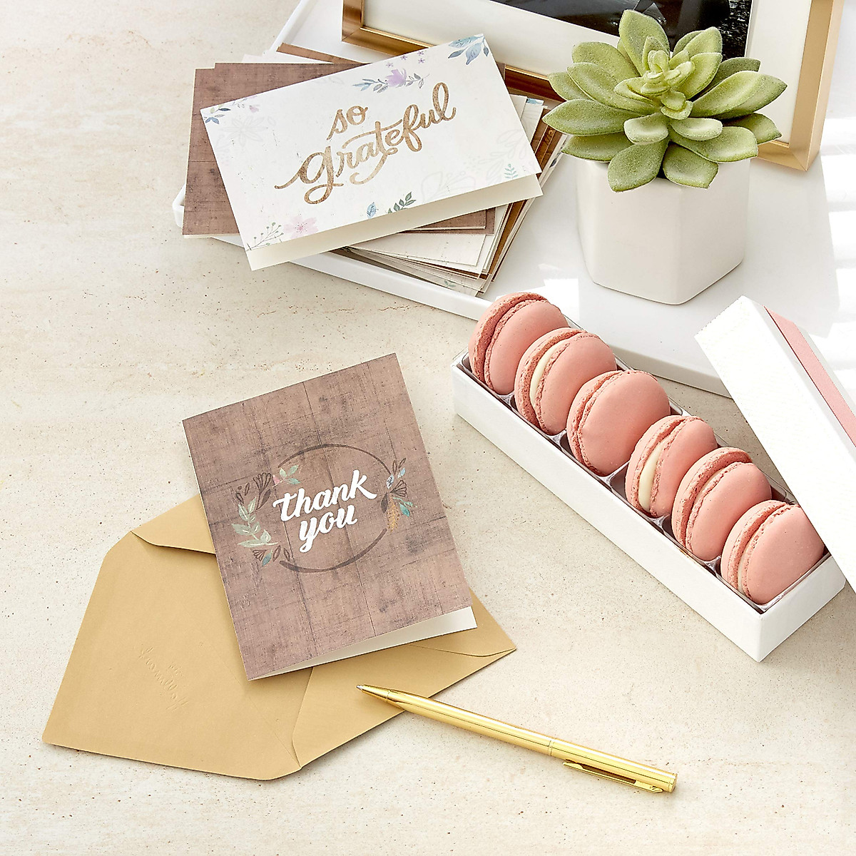 Hallmark Thank You Cards and Birthday Cards Assortment (68 Cards with Envelopes)