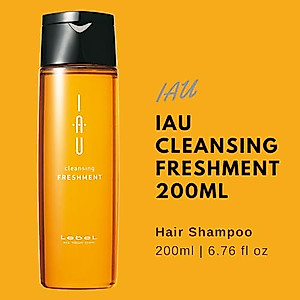 Lebel IAU Cleansing Freshment Hair Shampoo 200ml & Lebel IAU Melt Repair Hair Treatment 200ml Set (Green Tea Set)