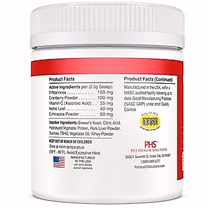 Cranberry D Mannose MAX- Dog Urinary Tract (UT) Health, Bladder and Kidney Support Supplement - UTI Bladder Control for Dogs-Granules (90 Doses)