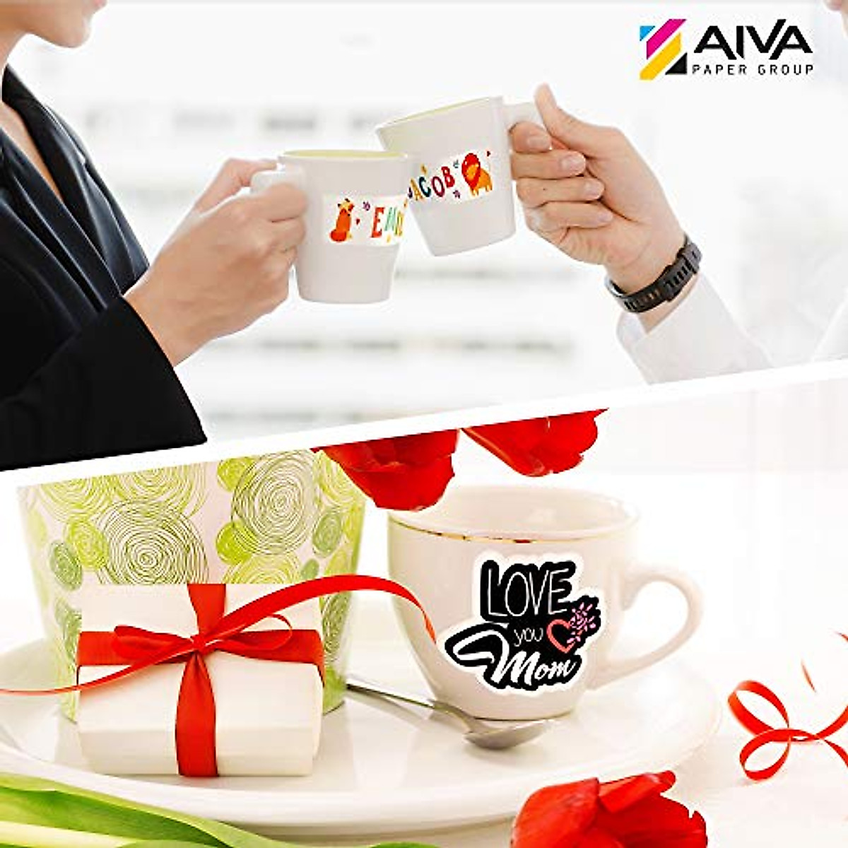 Printable Vinyl Sticker Paper for Inkjet Printer - Matte White - 15 Self-Adhesive Sheets - Waterproof Decal Paper - Standard Letter Size 8.5"x11"