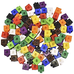 Childcraft Linking Cube Set, 3/4 Inches, Assorted Colors, Set of 100 - 264681