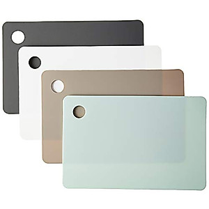 Tovolo Small Set of 4 Assorted Colors, Food Meal Prep Flexible Kitchen, BPA-Free Plastic Board, Dishwasher-Safe Cutting Mats