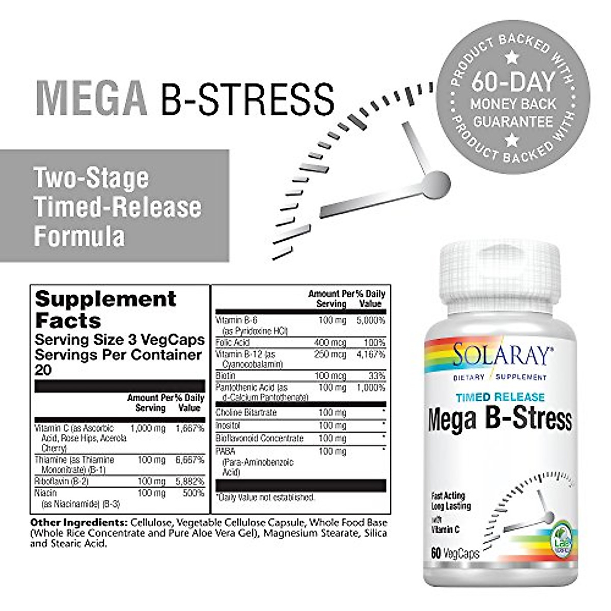 SOLARAY TwoStage Mega-B-Stress, 60 CT