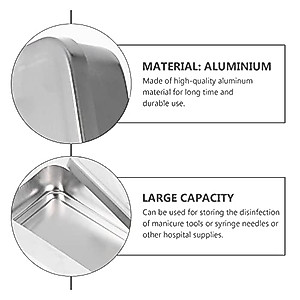 Scicalife 2pcs Aluminum Rectangular Storage Box Small Needle Container Empty Hinged Tins Box Sewing Needle Case Small Tin with Lid