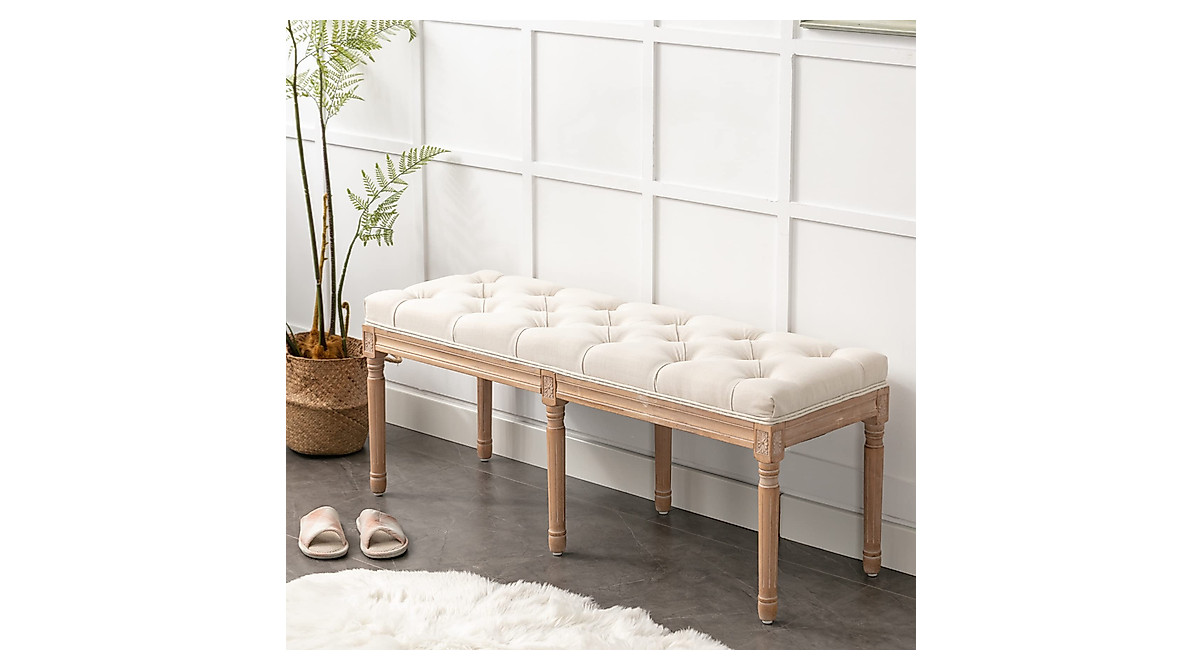 Elegant Tufted Entryway Bench - Bonzy Home