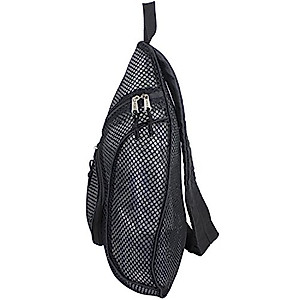 Eastsport Sporty Mesh Trap Single Strap Backpack, Black