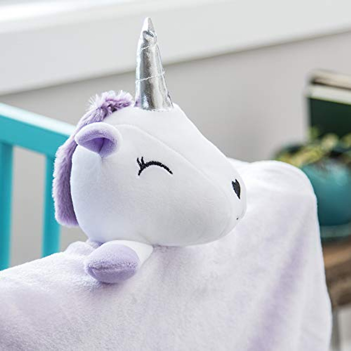 Custom Catch New Baby Gift for Girl - Personalized Blanket with Name - Newborn or Infant, Purple