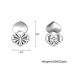 Earring Backs for Droopy Ears 3 Pairs Earring Lifters Backs Earrings Backings 18k Gold Plated Rose Gold Plated Earring Backs for Droopy Ears Ear Lifting Earing Backs Earring Backs for Heavy Earring