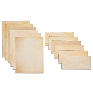 Best Paper Greetings 48 Pack Vintage Style Stationery Paper and Envelopes Set, 96 Piece Stationary Set for Writing Letters, Party Invitations, Scrapbooking, Penpal, Calligraphy (8.5 x 11 Inches)