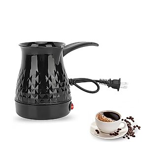 Dioche Stainless Steel Coffee Maker Anti Scald Even Heating Electric Coffee Pot with Removable Handle US Plug 110V 600ml