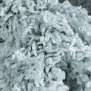 Well Woven Elle Basics | Emerson Shag Seafoam Green | Textured Area Rug 6x9 (6'7" x 9'6")