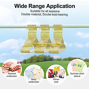 12 Inch Gold Kids Baby Hangers 30 Pack, Strong Metal Toddler Hangers for Closet, Space Saving Childrens Hangers for Clothes (Gold, 30)