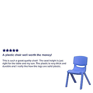 Flash Furniture 10 Pack Blue Plastic Stackable School Chair with 12'' Seat Height