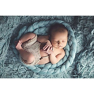 Eight-foot (2.4 meter) Long Merino Wool Braids for Newborn Photography