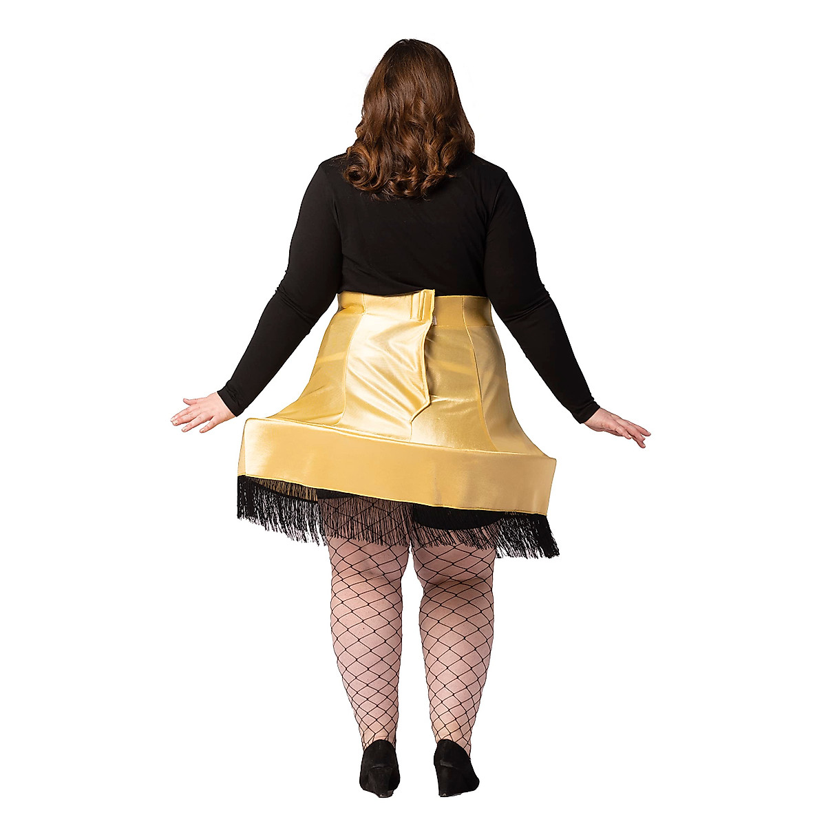 Rasta Imposta Christmas Lamp Skirt, Available in Women Size 4-10 or Size 14-16 (US, Numeric, 14, 16, Plus, Regular, Gold & Black 14-16)