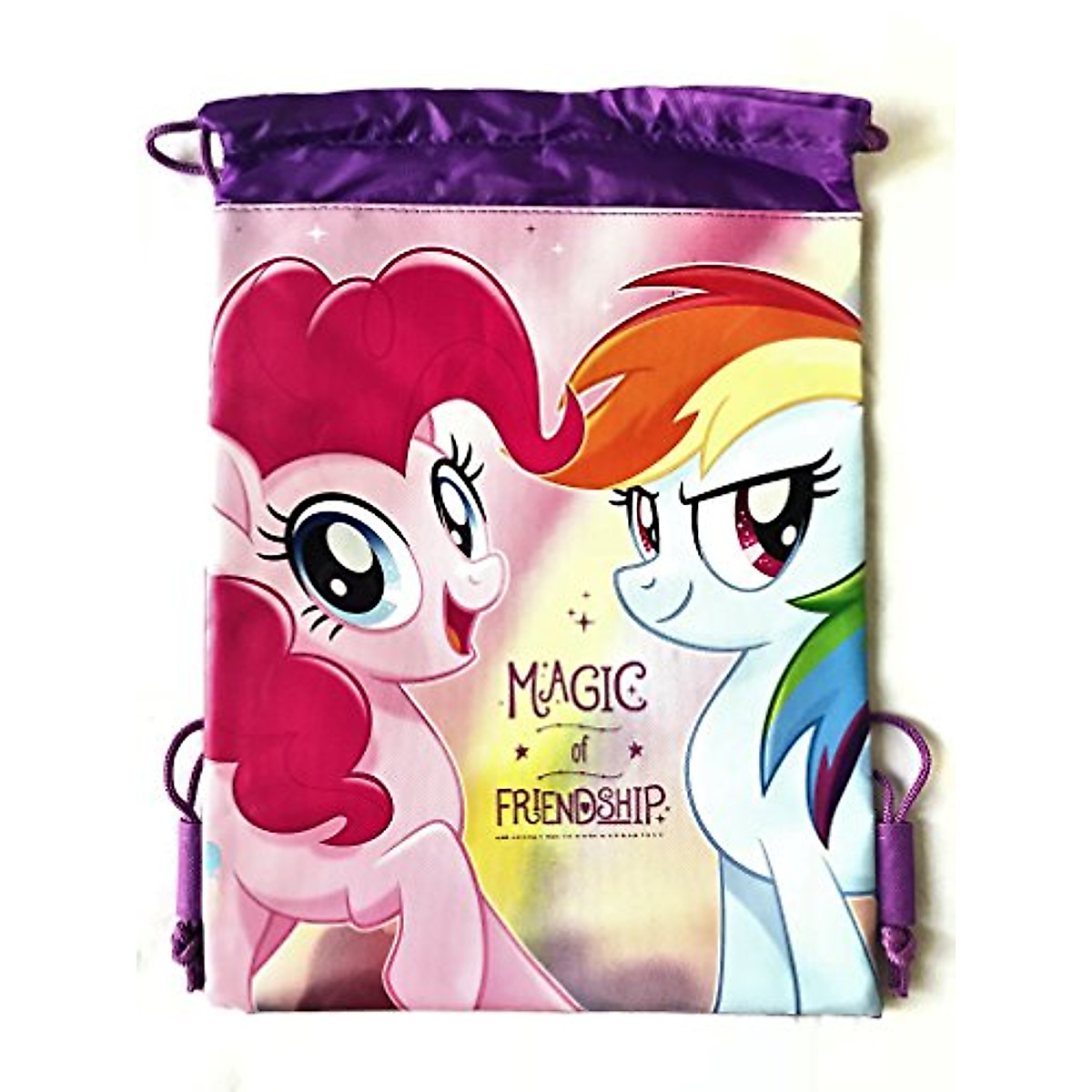 My Little Pony Wallet-Passport Bag- String Sling Tote Bag Backpack (PURPLE SLING BAG)