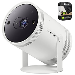 Samsung SP-LSP3BLAXZA The Freestyle Projector (Renewed) Bundle with 2 YR CPS Enhanced Protection Pack