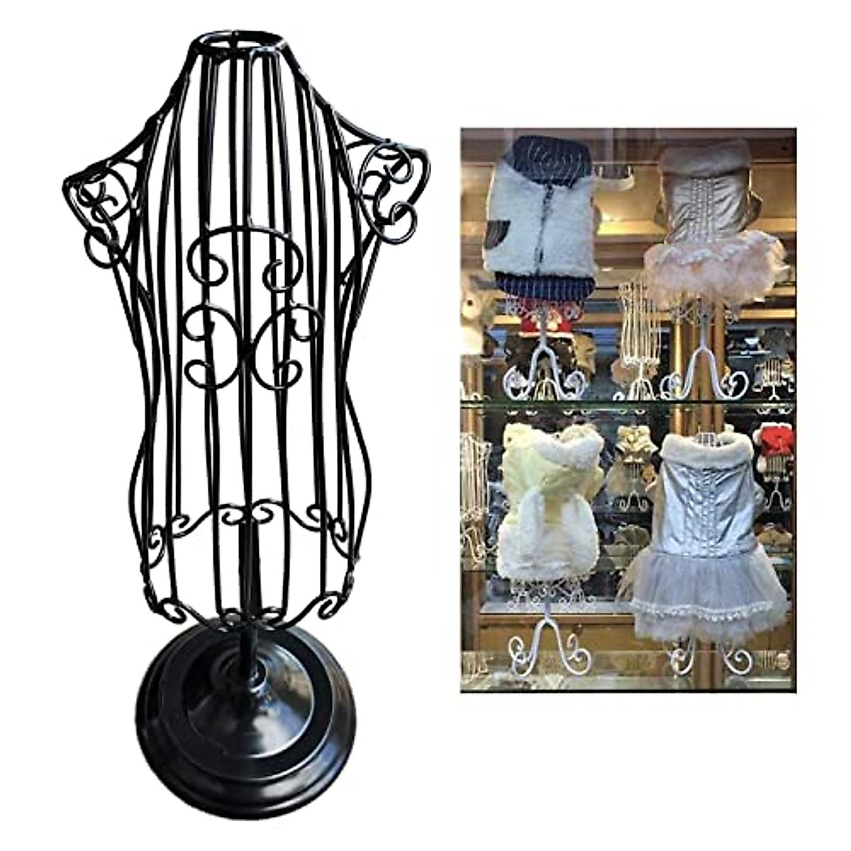 Bothyi 2X Dog Clothes Display Stands Display Rack for Dress Display Pet Clothes Doll Clothes