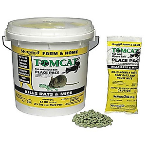 Rodenticide, Green Pellets, 4 lb. Pail
