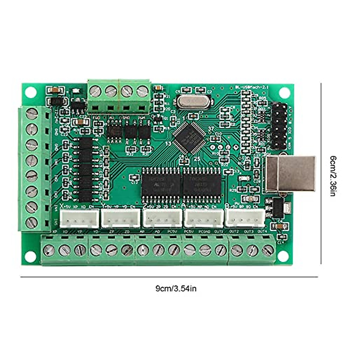 Davitu Motor Driver - Driver Board CNC USB 100Khz Branch 5 Axis Port Driver Motion Control Card 12-24V Controller Board