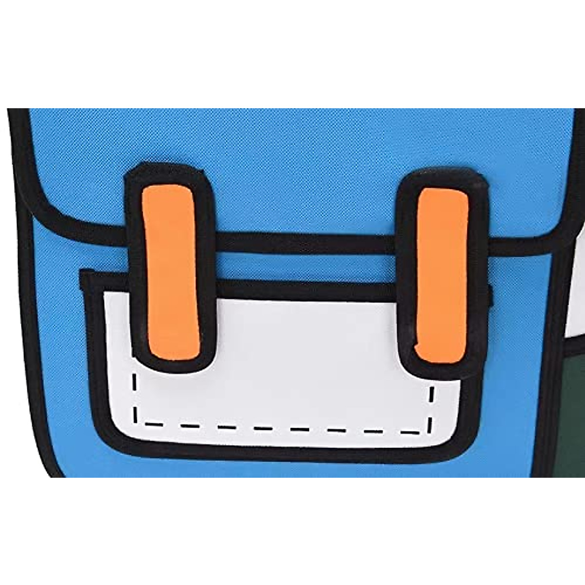 LaurelTree Kawaii Aesthetic Cute Funny 2D Cartoon Backpack Laptop Travel Bag School Students Suppliers Teens Girls (Blue)