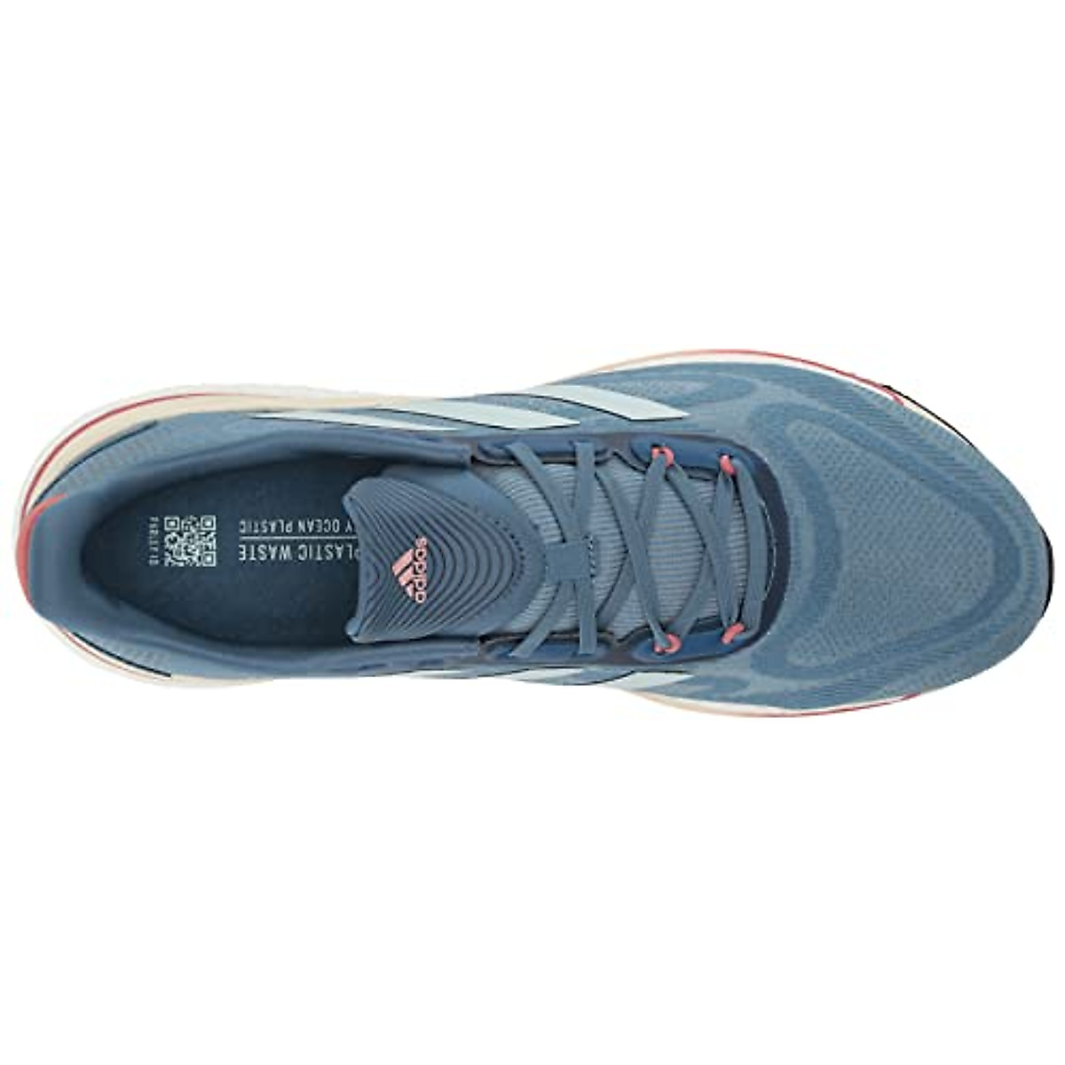 adidas Women's Supernova+ Running Shoe, Altered Blue/Almost Blue/Wonder Red, 9.5