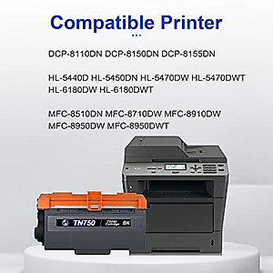 ALUMUINK TN750 High Yield Toner Cartridge, Replacement for Brother TN-750 for HL-5470DW HL-5450DN HL-6180DW DCP-8510DN DCP-8155DN MFC-8710DW MFC-8910DW MFC-8950DW Toner Printer (Black, 1-Pack)