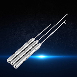 Uxsiya Baiting Needle Tool 3 in 1 Aluminum Alloy Fishing Bait Needle Set Fish Drill Tackle Baiting Rig Tool for Making Rigs
