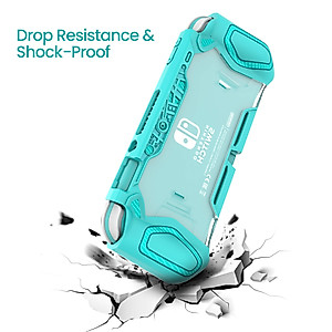 Switch Lite Protective Case for Nintendo Daily Gift (Ergonomic /Sturdy /Full Protection) Gift Idea Family Happy Hours Turquoise