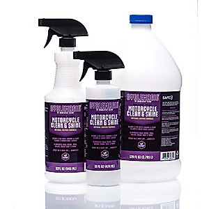 CycleMagic Motorcycle Clean and Shine Motorcycle Cleaner & Conditioner, Chrome Cleaner, Leather Cleaner, Paint | Eliminates Grime, Brake Cleaner, Dirt & Debris | (16oz Spray Bottle 2pack (Save 25%))