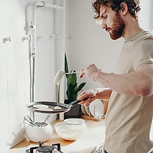 GSW Stahlwaren GmbH Crepe Pan with Spatula, Grey/Black, 26 x 2 cm, 0.7 Litre