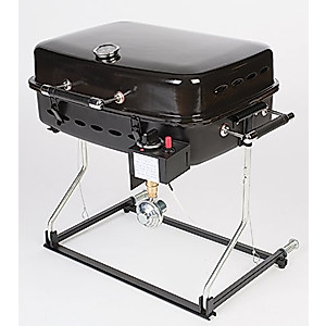 Faulkner 51322 Black Barbecue Grille with Disposable Bottle Adapter