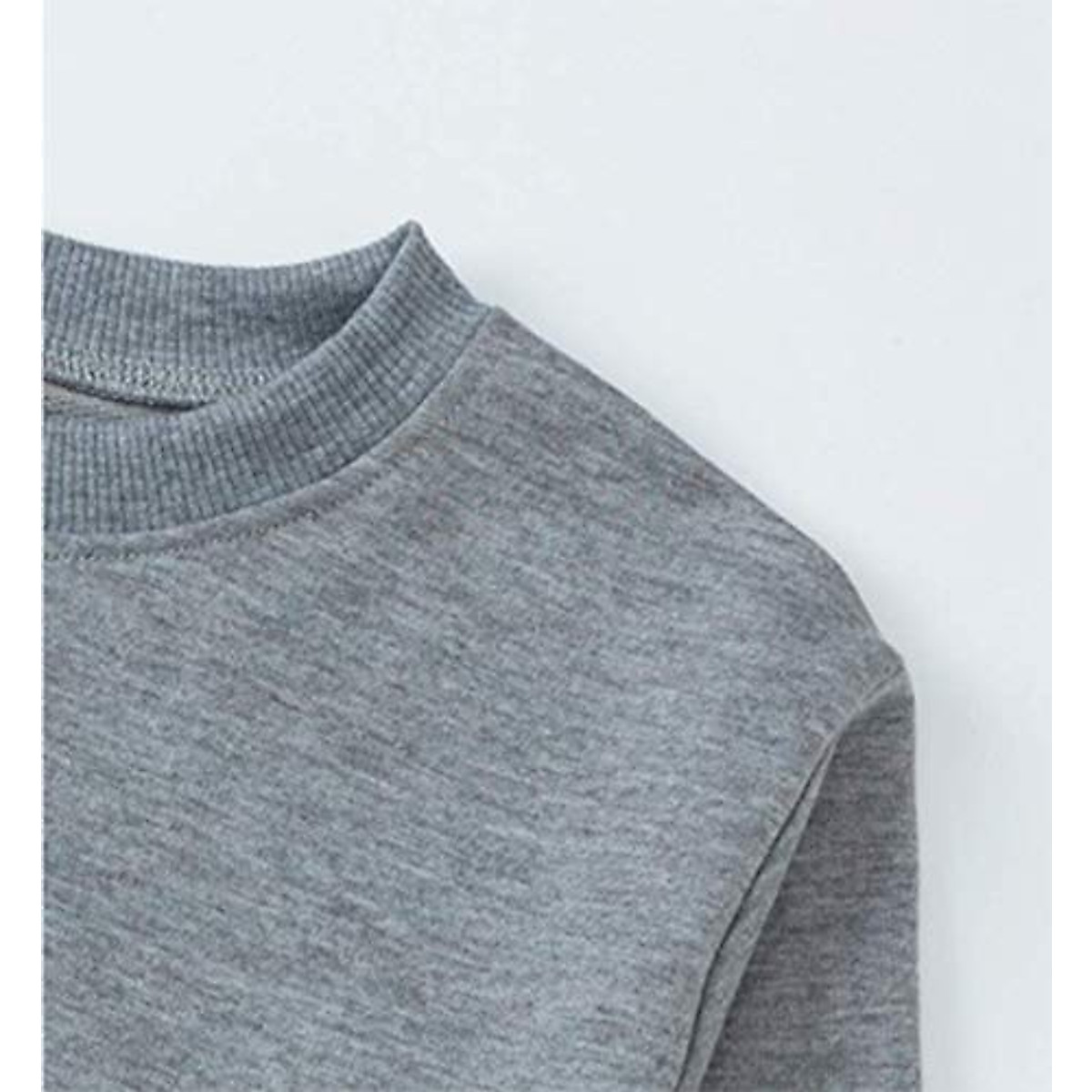 XLXUXU Girls Crop Tops Sweatshirts Kids Cute Long Sleeve Printings Fashion Pullover Shirt Best Friends Grey