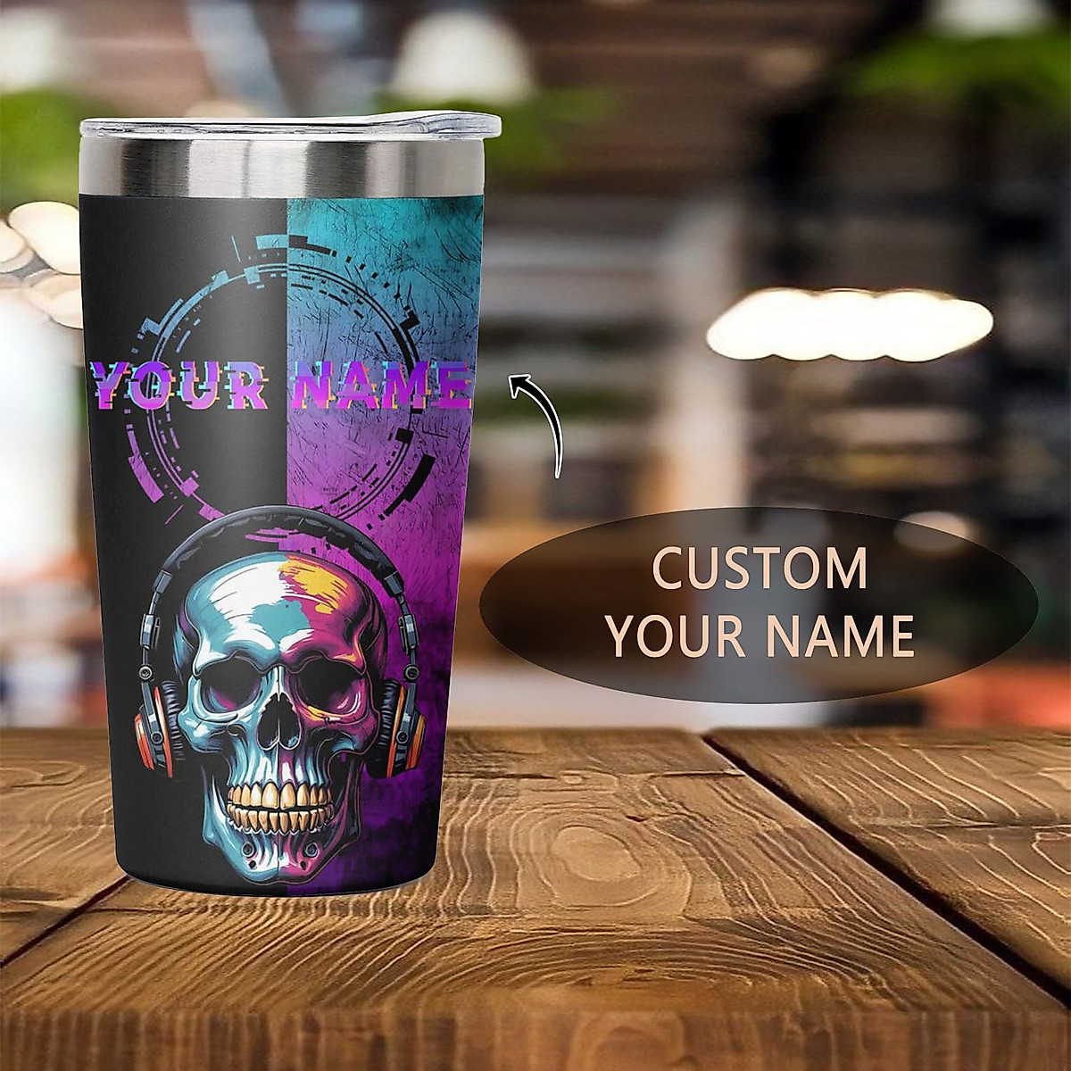 Gaming Gifts Tumbler with Name Personalized Tumbler for Christmas Birthday Valentine Fathers Day Custom Insulated Stainless Steel Tumblers