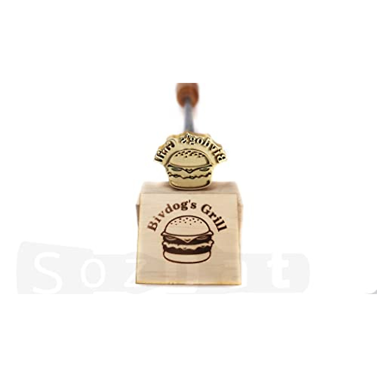 SozDat Custom Cake Branding Iron | Meat Branding Iron for Grilling | Meat Brander Personalized | Steak Branding Irons Personalized | Food Branding Iron | BBQ Branding Iron